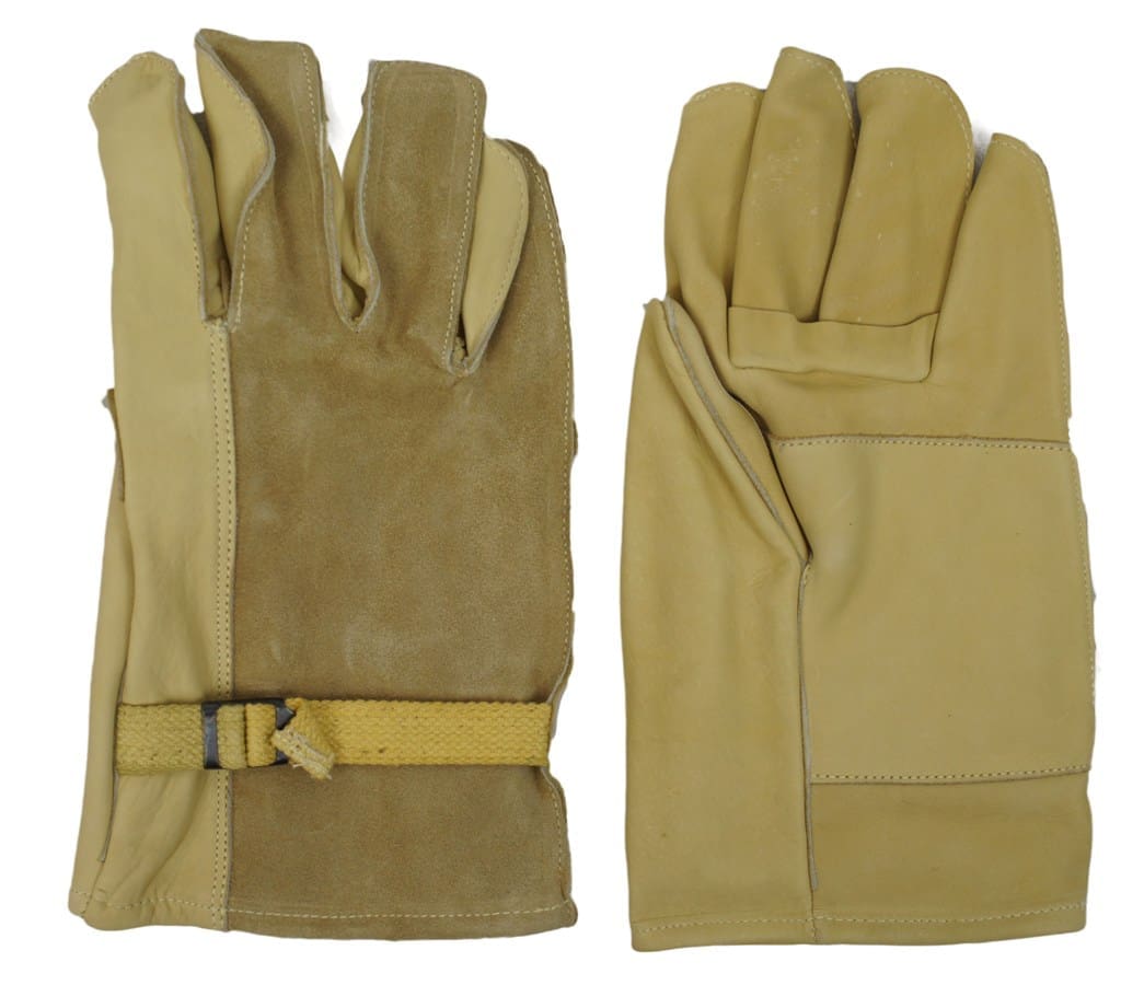 Military GI Style D3A Leather Gloves Cream-Medium - PNA Surplus