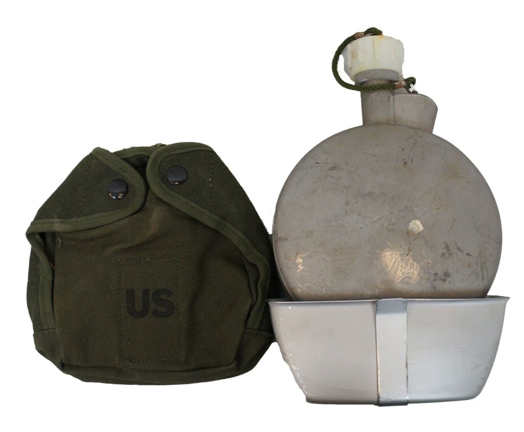 GI 1-QT Metal Arctic Canteen + Canvas Insulated Arctic Canteen Cover ...