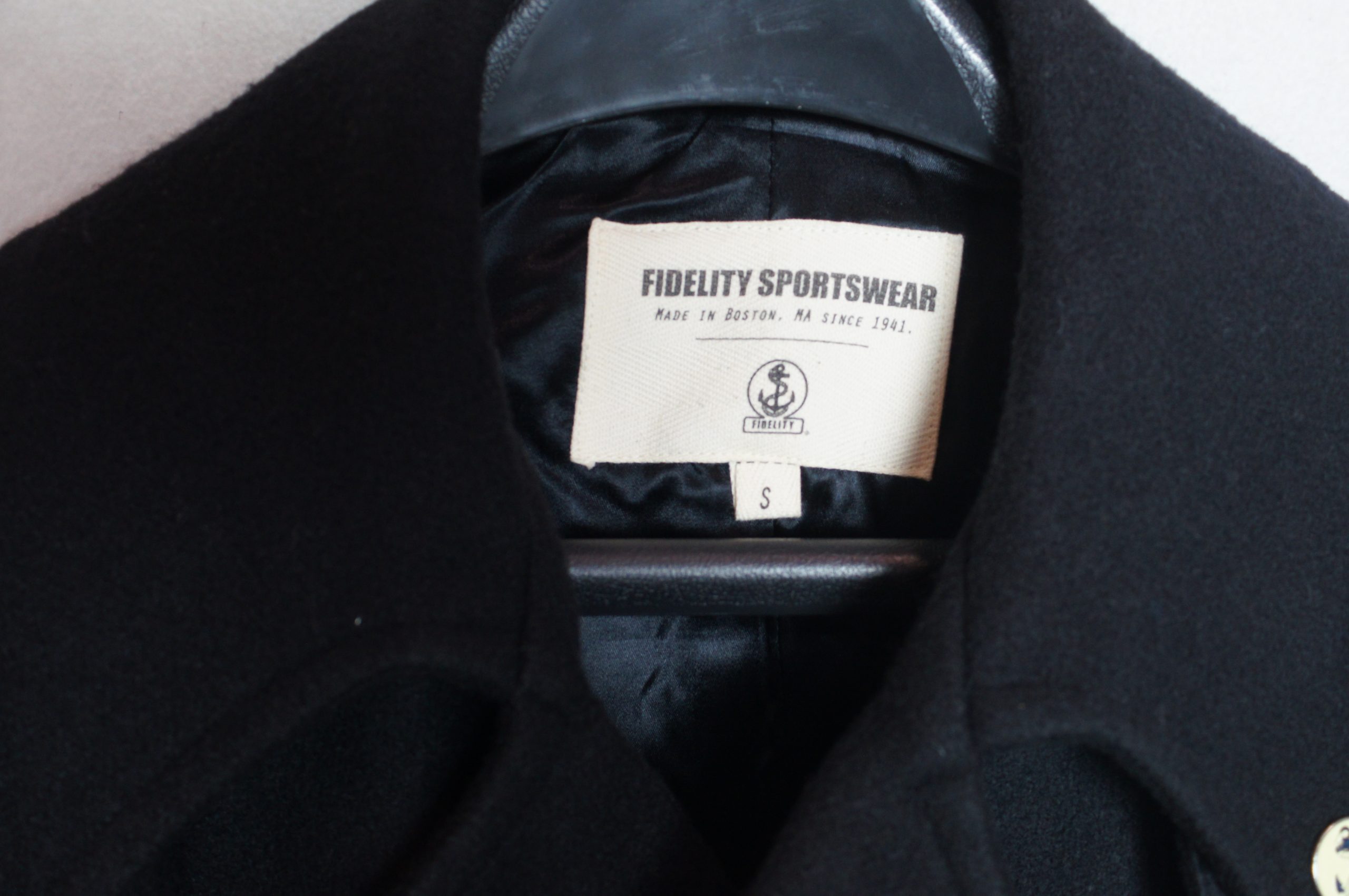 Men's Wool Fidelity Peacoat Double Breasted, Short 3/4 Jacket - Maroon ...