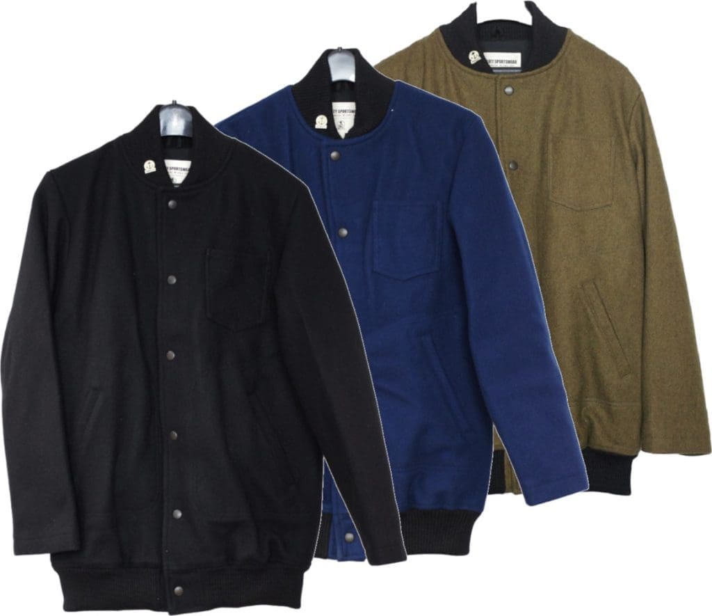 Men's Wool Fidelity Bomber Varsity Jacket - Front Snaps - PNA Surplus