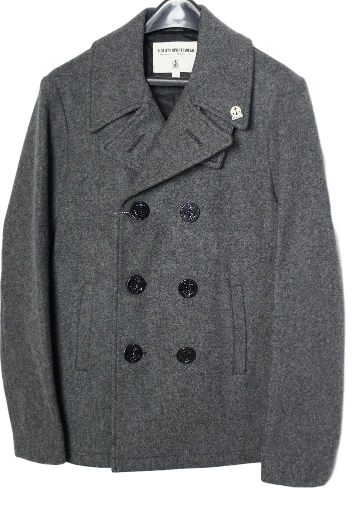 Men's Wool Fidelity Double Breasted Peacoat 6 Buttons - Quilted Lining ...