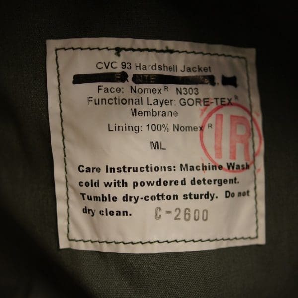 GI CVC 93 Hardshell Nomex Goretex Jacket - Waterproof & Fire Retardant ...