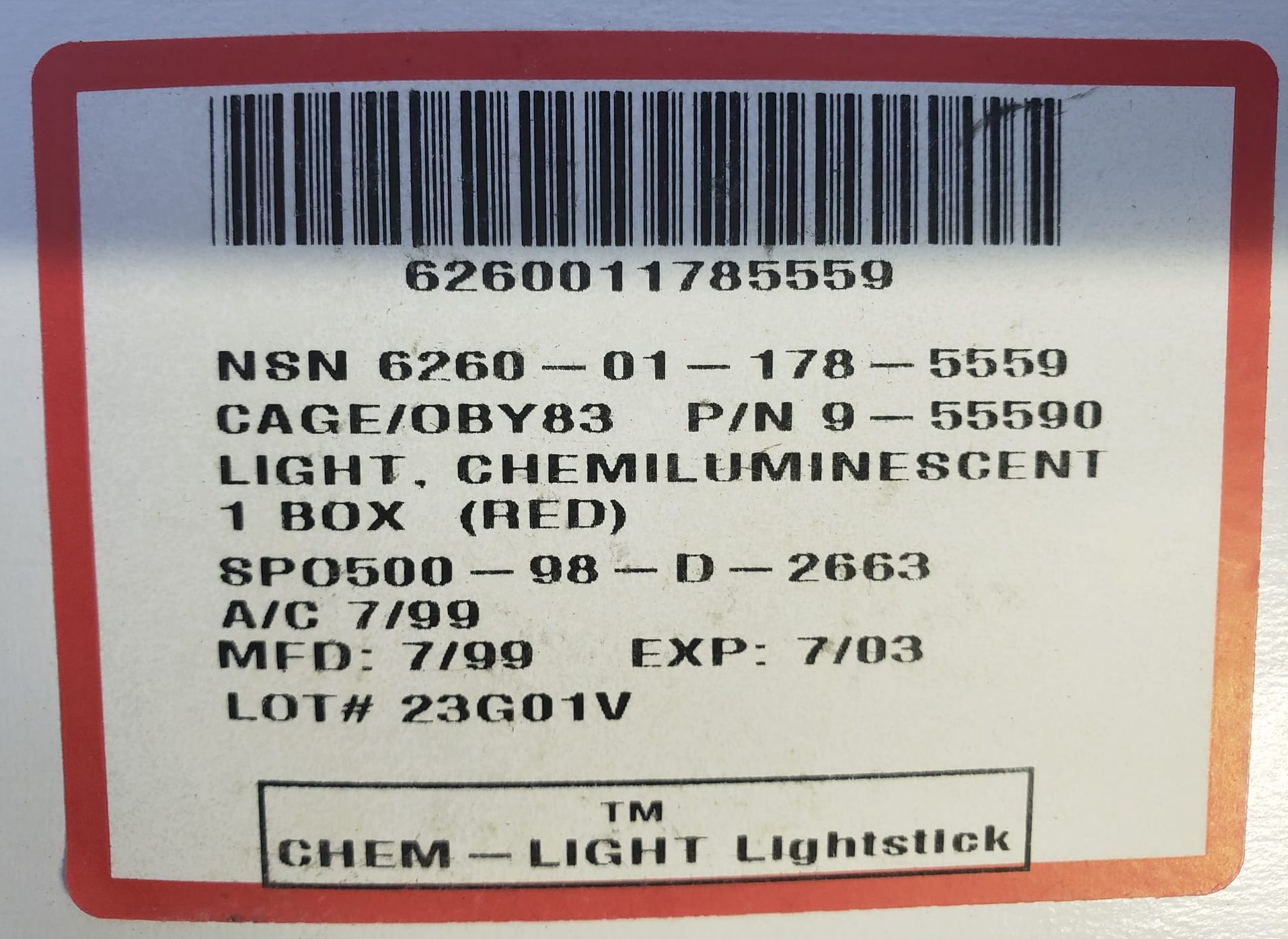GI Cyalume High Intensity 6" Chem Light Stick - PNA Surplus