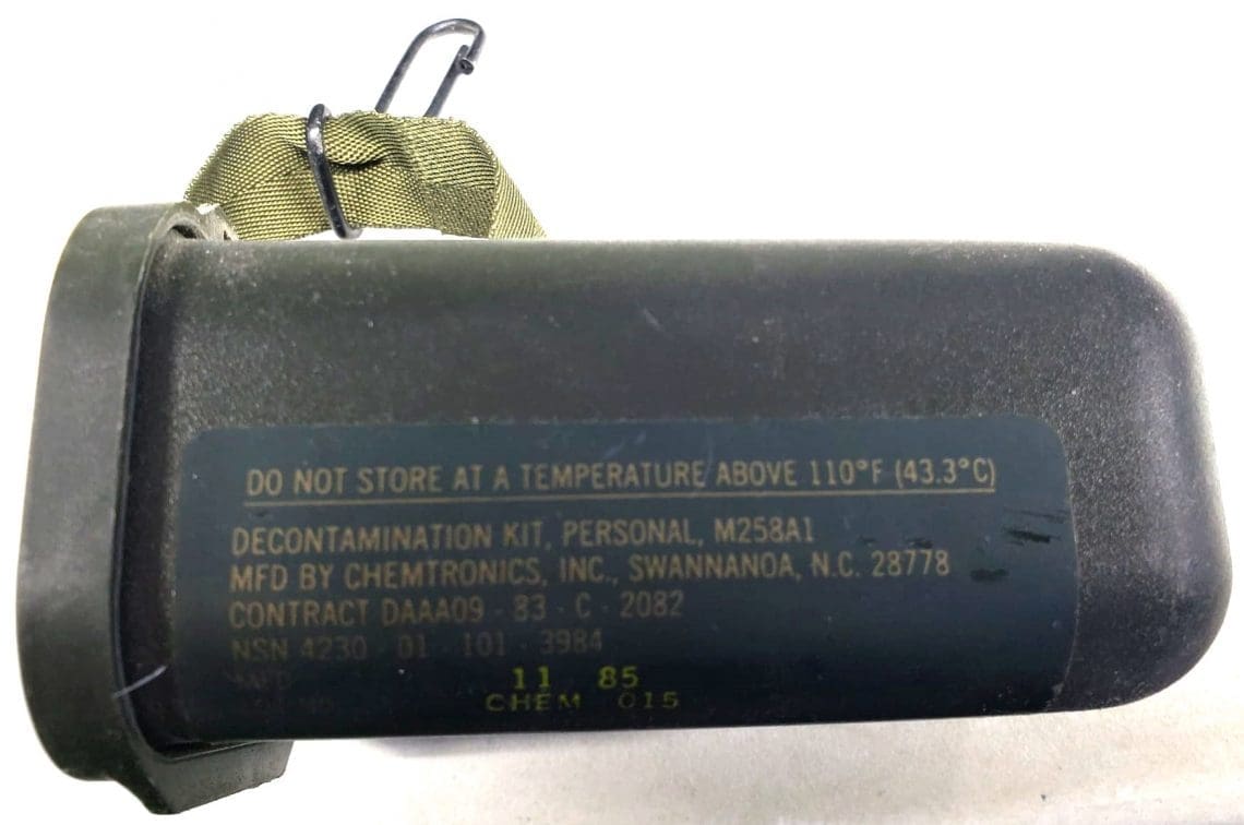 GI US Decontamination Personal Kit Case M258A1 - Plastic Case - Near ...