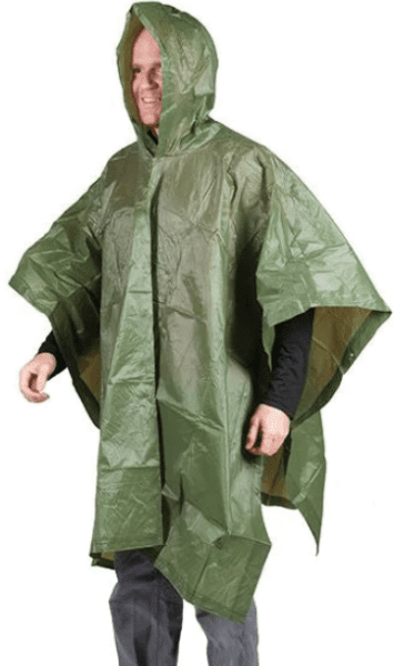 All Purpose Light Weight 100% Waterproof Poncho - PNA Surplus