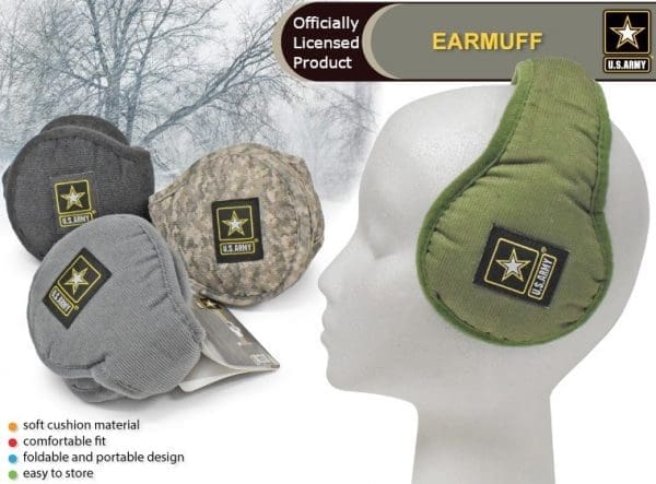 US Army Star Corduroy Design Cushion Ear Muffs - PNA Surplus