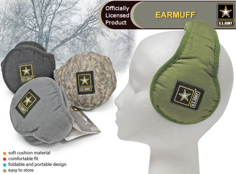 US Army Star Corduroy Design Cushion Ear Muffs - PNA Surplus