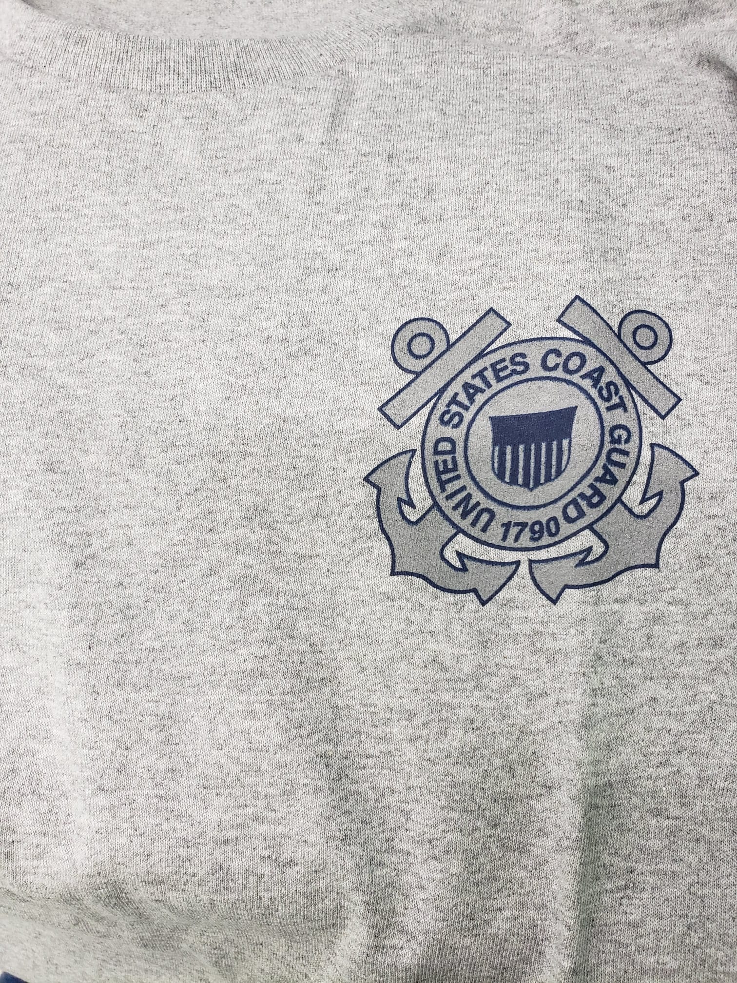 Soffe US Coast Guard Short Sleeve 100% Cotton Tee - Left Chest Print ...